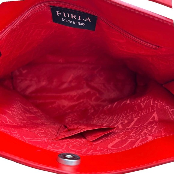 Furla | Bags | Furla Red Leather Shoulder Bag | Poshmark